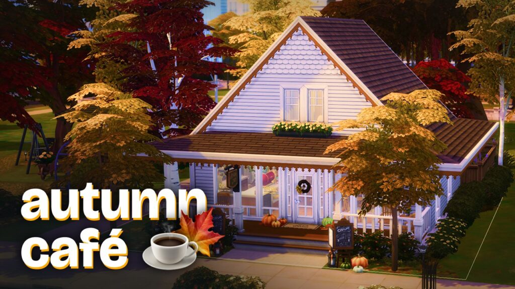 The Sims 4 Autumn Cafe | Cozy Build in Newcrest - Simsioli